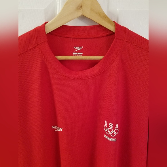 Speedo | Shirts | Speedo Mens Usa Olympics Swimming Performance Red ...